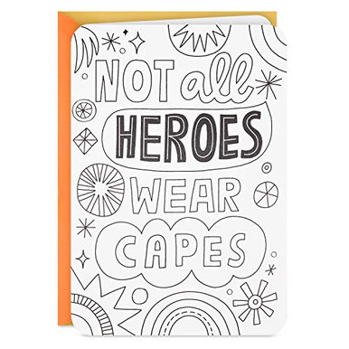 Hallmark Crayola Coloring Card -Thank You Card for Nurses Doctors ...
