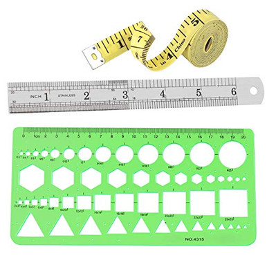 Drawing Templates Geometric Drawings Templates Plastic Clear Green ...
