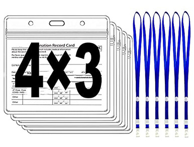 5PACK CDC Vaccination Card Protector 4 X 3Inches Immunization Record ...
