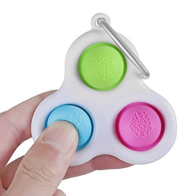 Dimple Fidget Toy Mini Keychain Early Education Brain Teaser Popping ...