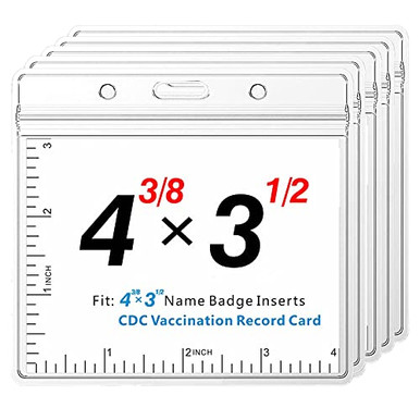5 Pack-CDC Badge Holder 4 X 3 Inches Record Card Name Tag Card ...