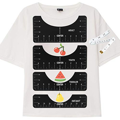 Black Tshirt Ruler Guide for Vinyl T Shirt Rulers to Center Designs and ...