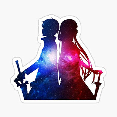 Sword Art Online - Asuna and Kirito Sticker - Sticker Graphic - Auto ...