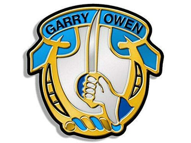 JR Studio 4x4 inch 7th Cavalry Garry Owen Logo Shaped Sticker -Vietnam ...