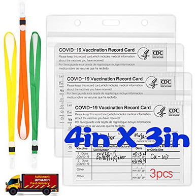 CDC Vaccination Card Holder 4 X 3 Protective Plastic Sleeves for ...