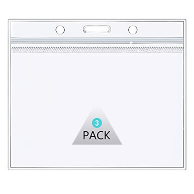 Horizontal Badge Holders ID Card Name Tag Holder with Resealable ...