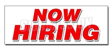 Now Hiring Decal Apply Inside Hiring Sticker Graphic - Die Cut Sticker ...