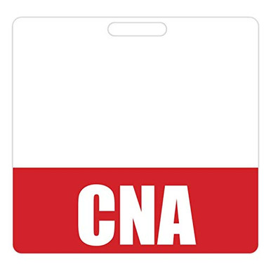 CNA Badge Buddy -Red- - Horizontal Heavy Duty Badge Tags for Certified ...