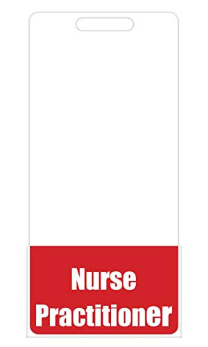 Nurse Practitioner Badge Buddy -Red- - Vertical Heavy Duty Badge Tags ...