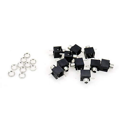 Dahszhi 3.5mm Panel Mount Female Mono Socket PCB Mount Audio Connector ...