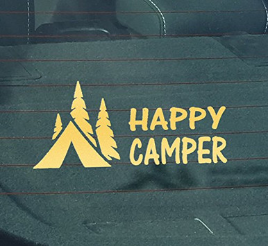 GS2071 Happy Camper Camping Decal for Truck SUV Window Vinyl Sticker ...