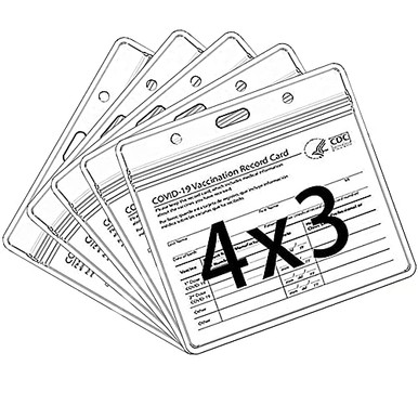 5 Pack CDC Vaccination Card Protector 4 X 3 Inch Immunization Record ...