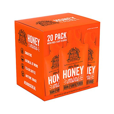 Nature Nate's Raw and Unfiltered Honey Minis Packets Single Serve9.8 Fl ...