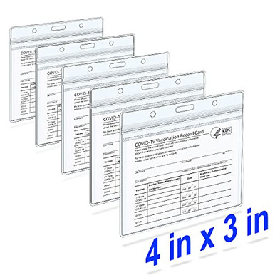 5 Pack - CDC Vaccine Card Protector Plastic CDC Vaccination Card Holder ...