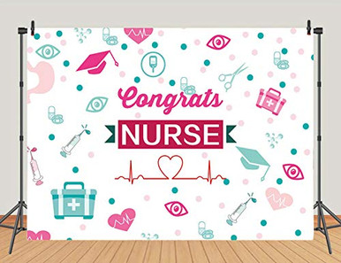Congrats Nurse Photography Backdrops 2021 Nurse Graduation Photo Booth ...