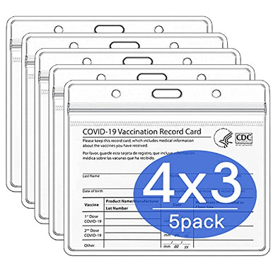 Upgraded CDC Vaccination Card Protector 4 x 3 in Immunization Record ...