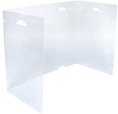 Sneeze Guard Desk Shield 24x 15 Inch Plastic Dividers Barrier Portable ...