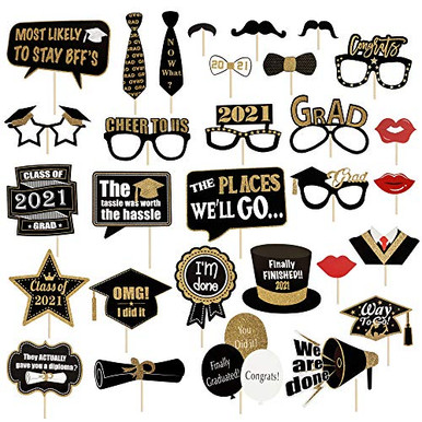 Unves Graduation Photo Booth Props 2021 Graduation Props Class of 2021 ...