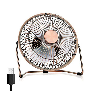 EasyAcc 5 inch USB Quiet Desk Fan Personal Fan Perfect Mini Metal ...