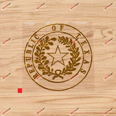 Texas State TX Seal Decal Sticker Vinyl American State - Metallic Gold ...