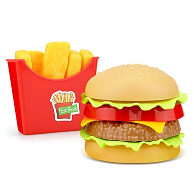 Shuohu Lifelike Fast Food Kids Pretend Playing Toy - Hamburger French ...