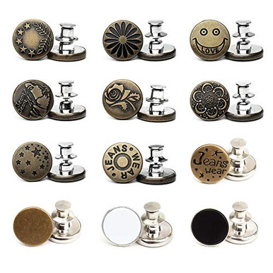 Nifocc Replacement Jeans Buttons Metal Button Snap Buttons Removable ...