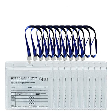 10 Pack CDC Vaccination Card Protector Waterproof 4 X 3" Immunization ...