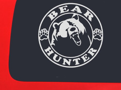 Lifestyle Graphix Bear Hunter - Attacking Bear - Bear Hunting Vinyl ...