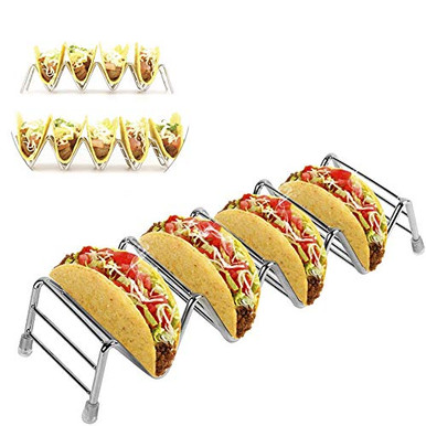 Taco Stands Taco Rack Wave Shape Taco Tray Plates Stainless Steel ...