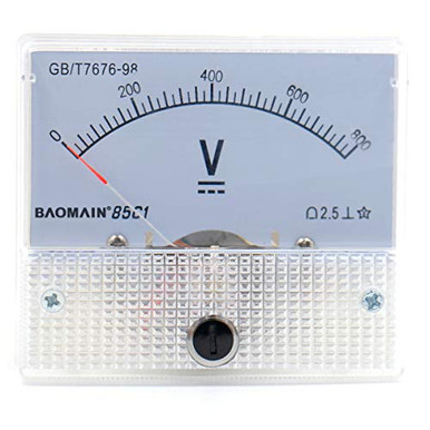 Baomain Analog Voltage Meter 85C1 0-800 VDC Gauge Panel Class 2.5 - Warehousesoverstock