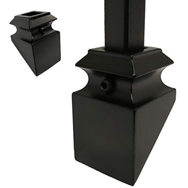 Iron Railing Stairs Slant-Angled-Pitch Baluster Shoe for 1-2" Scroll ...