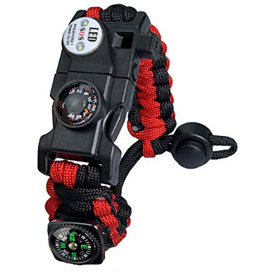 Paracord Survival Bracelet Kit Adjustable with Flint fire Starter plus ...