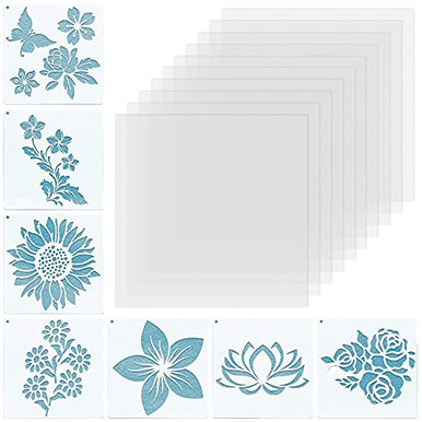 10 Pcs 6 Mil Clear Mylar Stencil Acetate Sheets 12" x 12" Milky ...