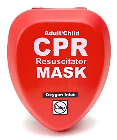 WNL Products CPR Rescue Mask Adult-Child Pocket Resuscitator Hard Case ...
