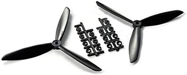 Black RC Propellers 8045 Propeller 8x4.5 Inch Nylon Propeller Multi ...