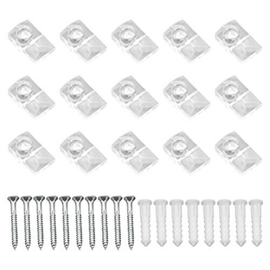 Morobor 20PCS Glass Retainer Clips Kit 4mm Glass Clip Glass Cabinet ...