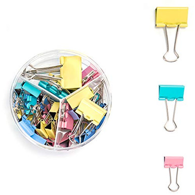 iRIIRIO Assorted Binder Clips Binder Clamps Assorted Size 42pcs 3 Sizes ...