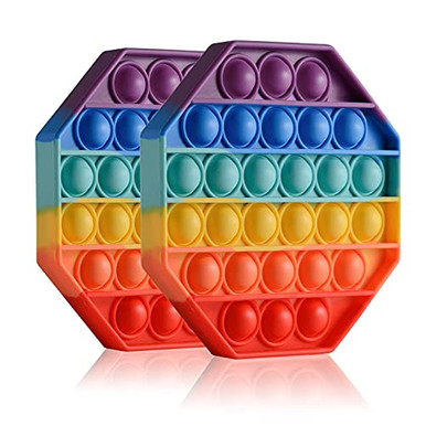 Pop Rainbow Sensory Fidget Toy Pack Autism ADHD Anxiety Stress Squeeze ...