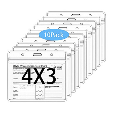 10 Pack CDC Vaccination Card Protector 4 X 3 in Immunization Record ...