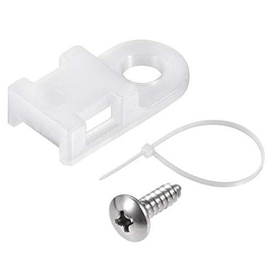 uxcell 19mm x 9mm x 4.6mm Nylon Cable Fasten Clip with Screws and Ties ...