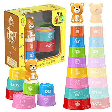 KID PICASSO Stacking Cups Baby Toy - Educational Set for Toddlers with ...