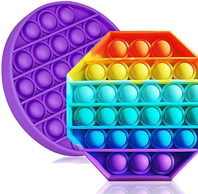 Push Pop Bubble Sensory Fidget Toy - 2 Pack Needs Stress Reliever ...