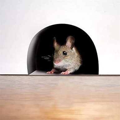 5pcs Realistic 3d Mouse Wall Sticker Mouse and Hole Decal Sticker for ...