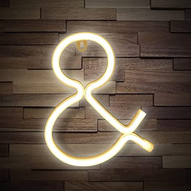 Light Up LED Neon Letters Sign Wall Decorative Neon Lights Warm White ...