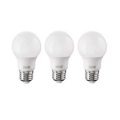 IKEA RYET LED Bulb E26 400 Lumen Globe Opal -E26 Led Bulb 3 Pack ...