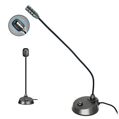 Computer Microphone 3.5mm Jack Gooseneck PC Microphone Laptop Notebook ...