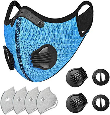 Dust Mask Reusable Activated Carbon Windproof Dustproof Masks with 4 ...