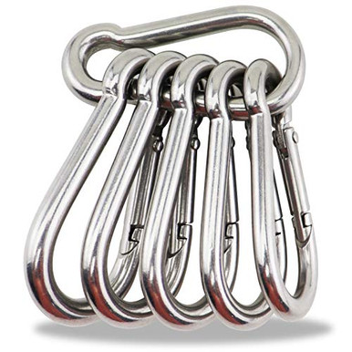 Halovin Stainless Steel Spring Snap Hook Carabiners 304 Stainless Steel ...