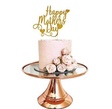 Happy Mother's Day Cake Topper Mom Letter Cake topper Gold Glitter Cake ...