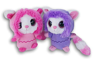 Yoohoo and Friends Pamee Snow Bunny Plush Set - Pink and Purple - 5 ...